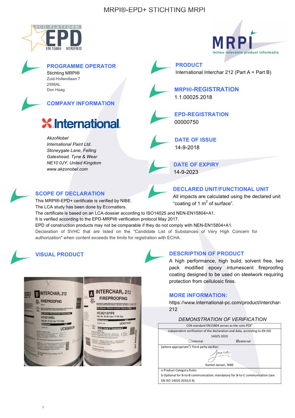 AkzoNobel International Paint LTd. - International Interchar 212 (Part ...