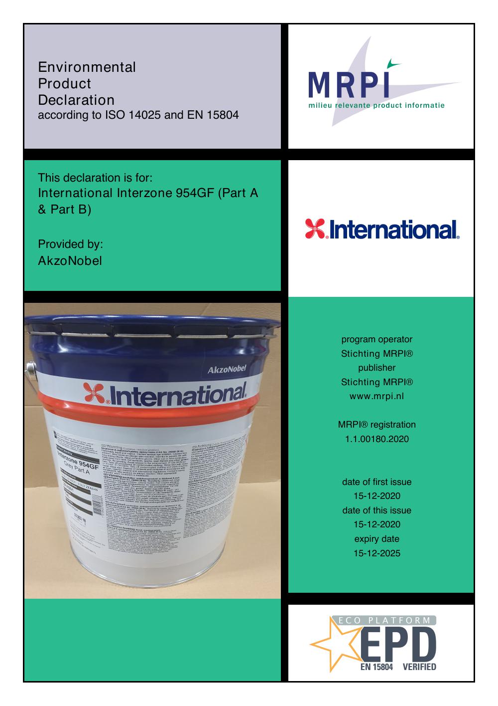 AkzoNobel - International Interzone 954GF Part A and Part B - Milieu ...