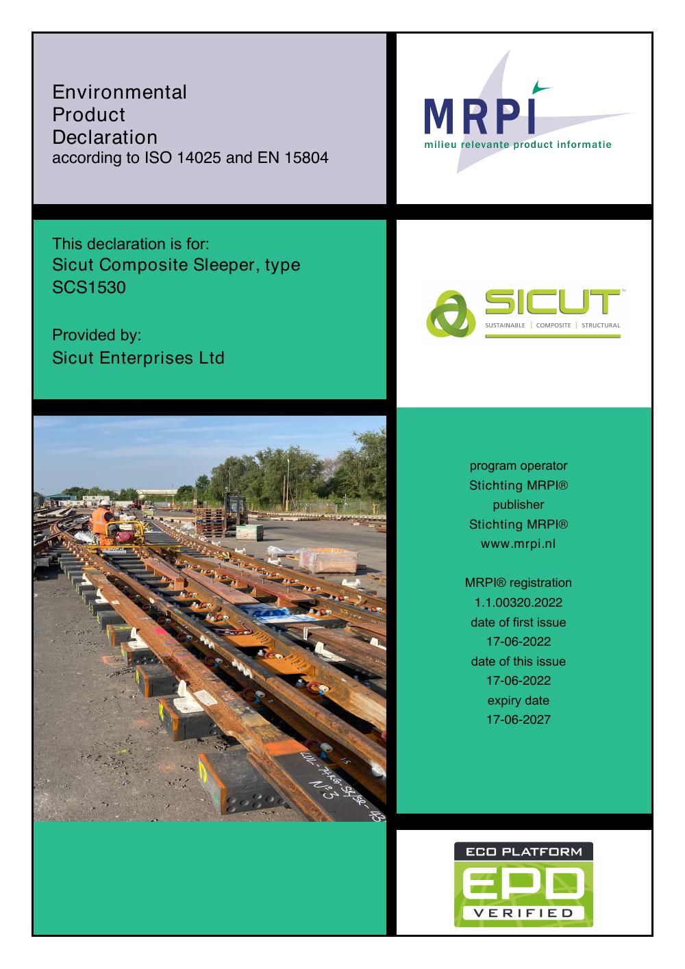 Sicut Enterprises Ltd - Sicut Composite Sleeper, type SCS1530 - Milieu ...