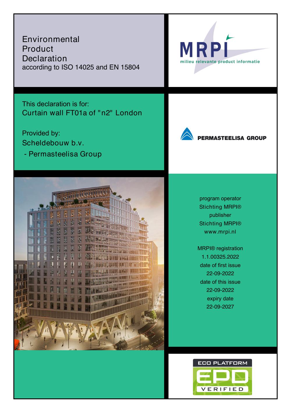 Scheldebouw b.v. - Permasteelisa Group - Curtain wall FT01a of "n2 ...